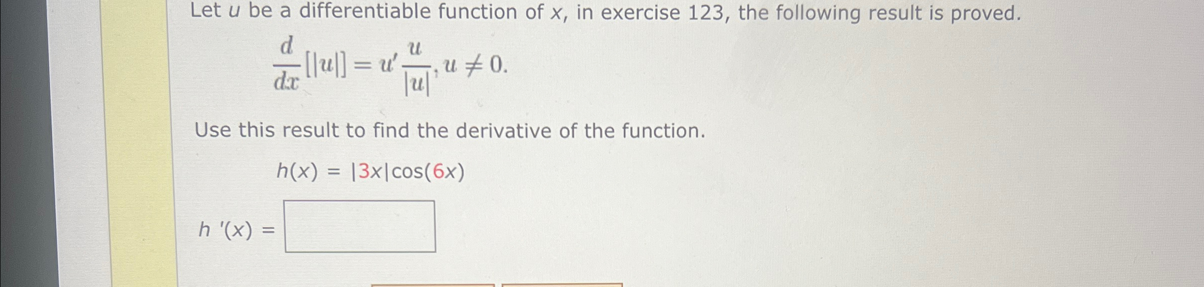 Solved Let u ﻿be a differentiable function of x, ﻿in | Chegg.com