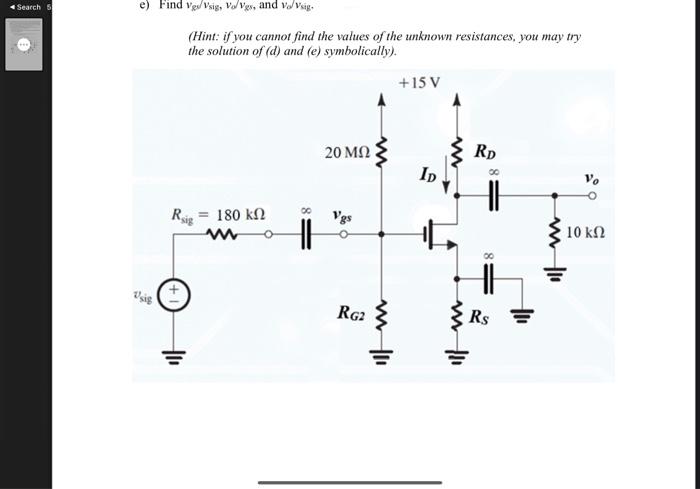 Solved I) The figure below shows a discrete-circuit | Chegg.com