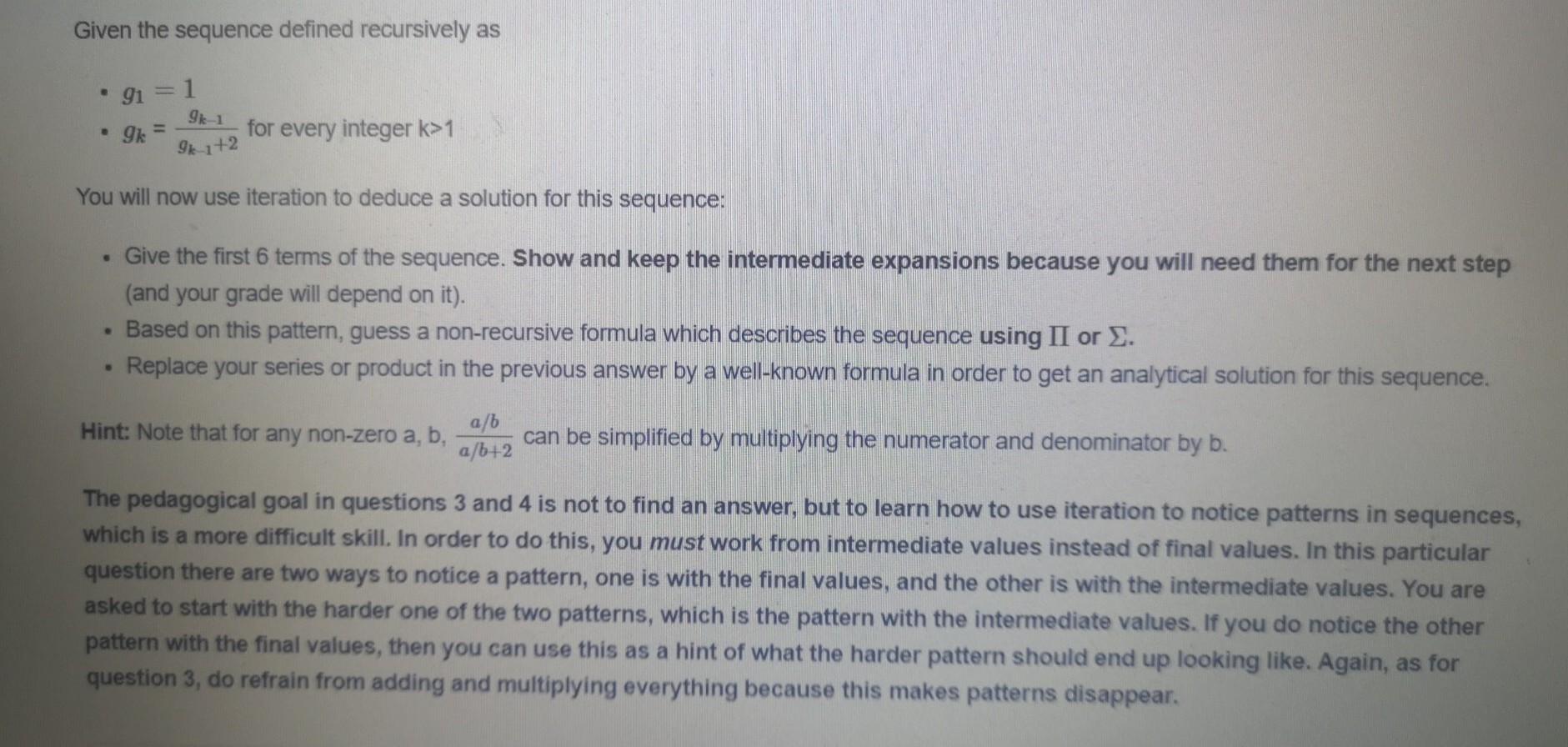 Solved Recursively Defined Sequence #2: Tilings Define the | Chegg.com