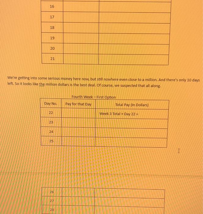 Solved The Million Dollar Mission You're sitting in math | Chegg.com