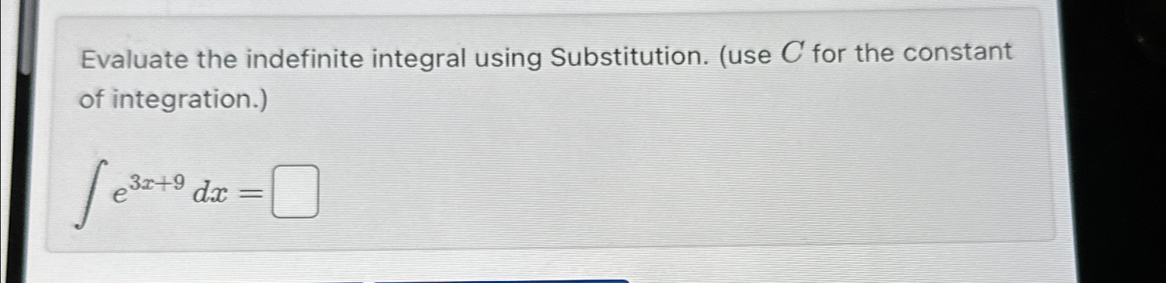 Solved Evaluate the indefinite integral using Substitution. | Chegg.com