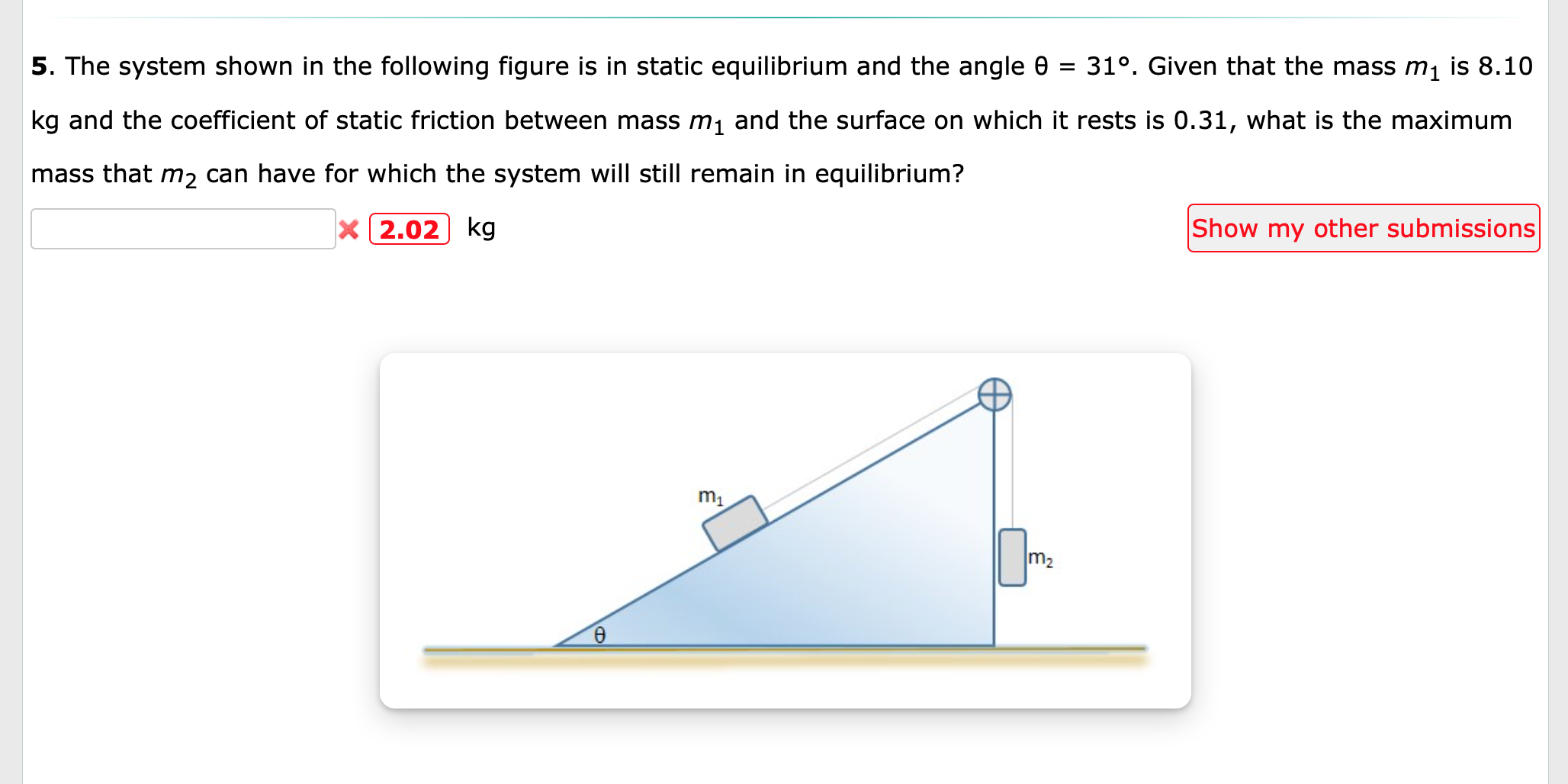 Solved The system shown in the following figure is in static | Chegg.com