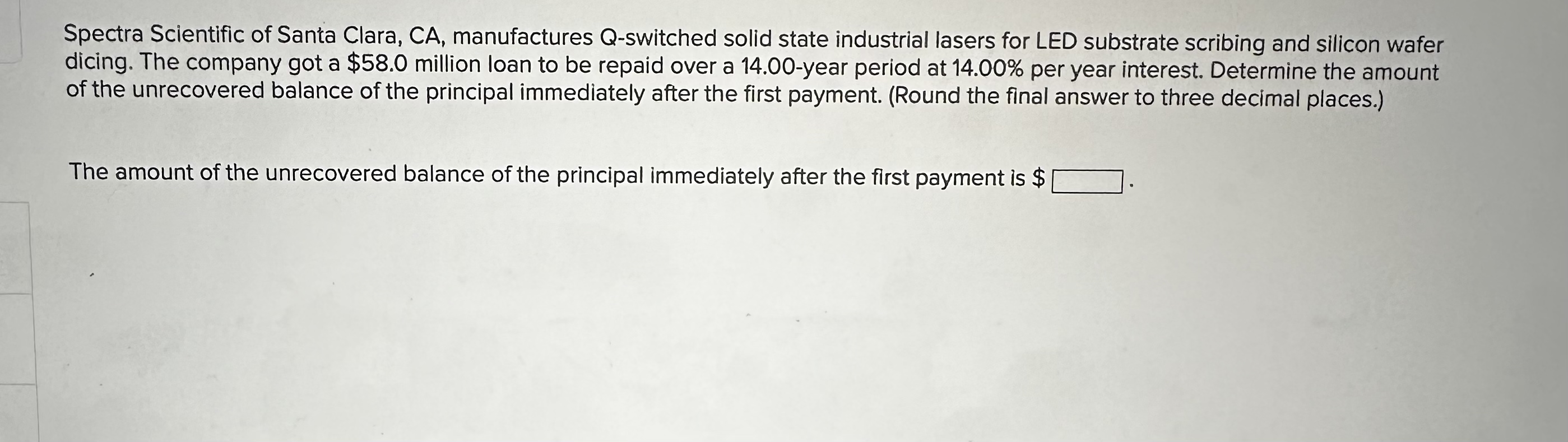Solved Spectra Scientific of Santa Clara, CA, ﻿manufactures | Chegg.com