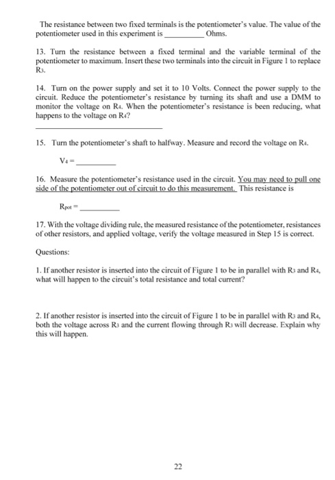 Solved EXPERIMENT 5 DC SERIES-PARALLEL CIRCUITS Objectives | Chegg.com