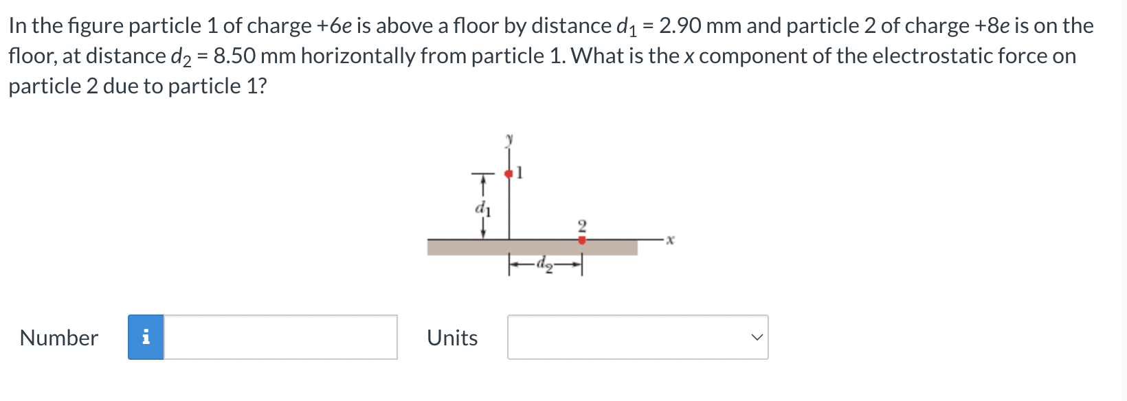 Solved In the figure particle 1 ﻿of charge +6e ﻿is above a | Chegg.com