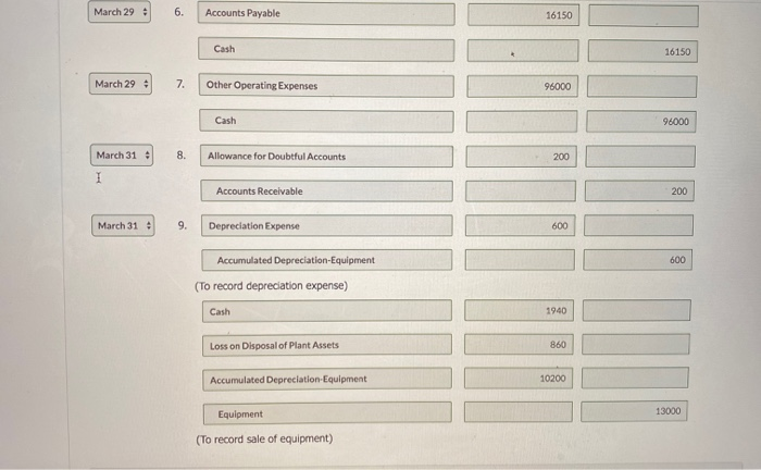 Solved prepare an income statement for the quarter ended in | Chegg.com