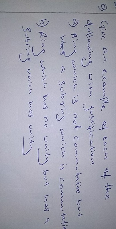 Solved with justification & Give an example of each of the | Chegg.com