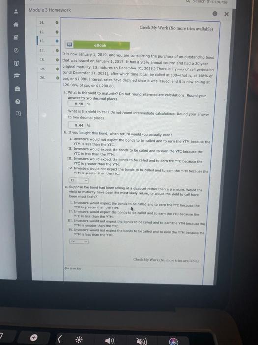 Solved Search this course Module 3 Homework х 14 o Check My | Chegg.com
