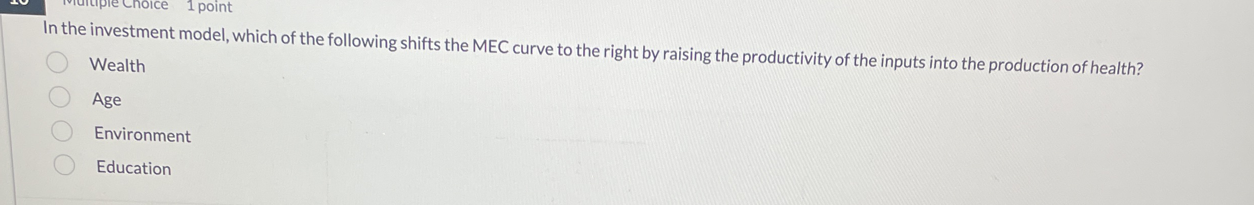 Solved In the investment model, which of the following | Chegg.com