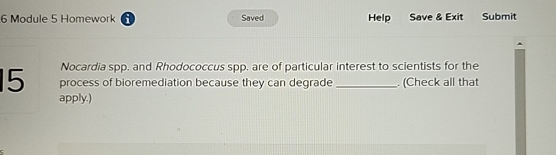 Solved 6 ﻿Module 5 ﻿Homework (i) ﻿HelpSave & | Chegg.com