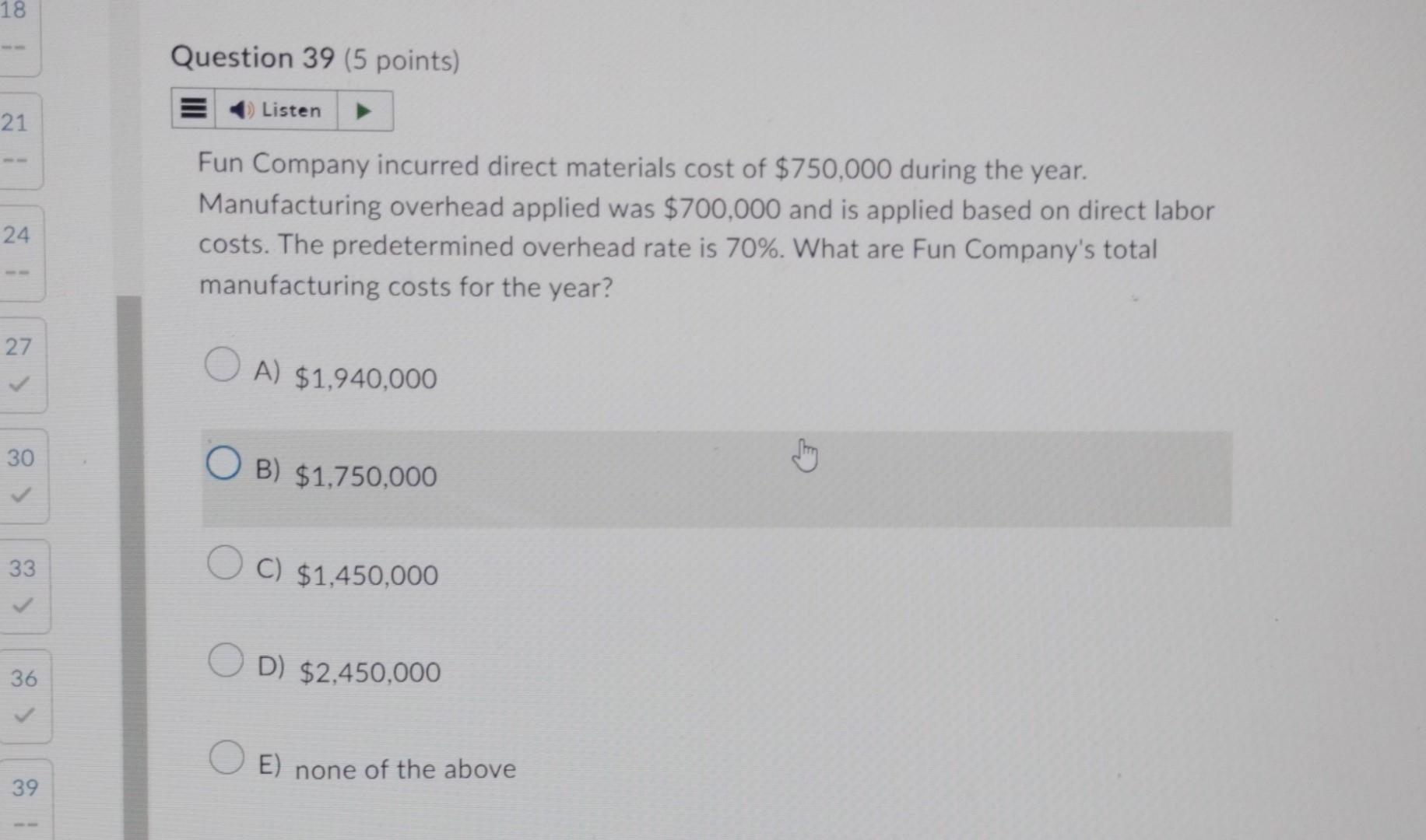 Solved Fun Company incurred direct materials cost of | Chegg.com
