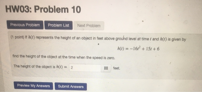 Solved HW03: Problem 10 Previous Problem Problem List Next | Chegg.com
