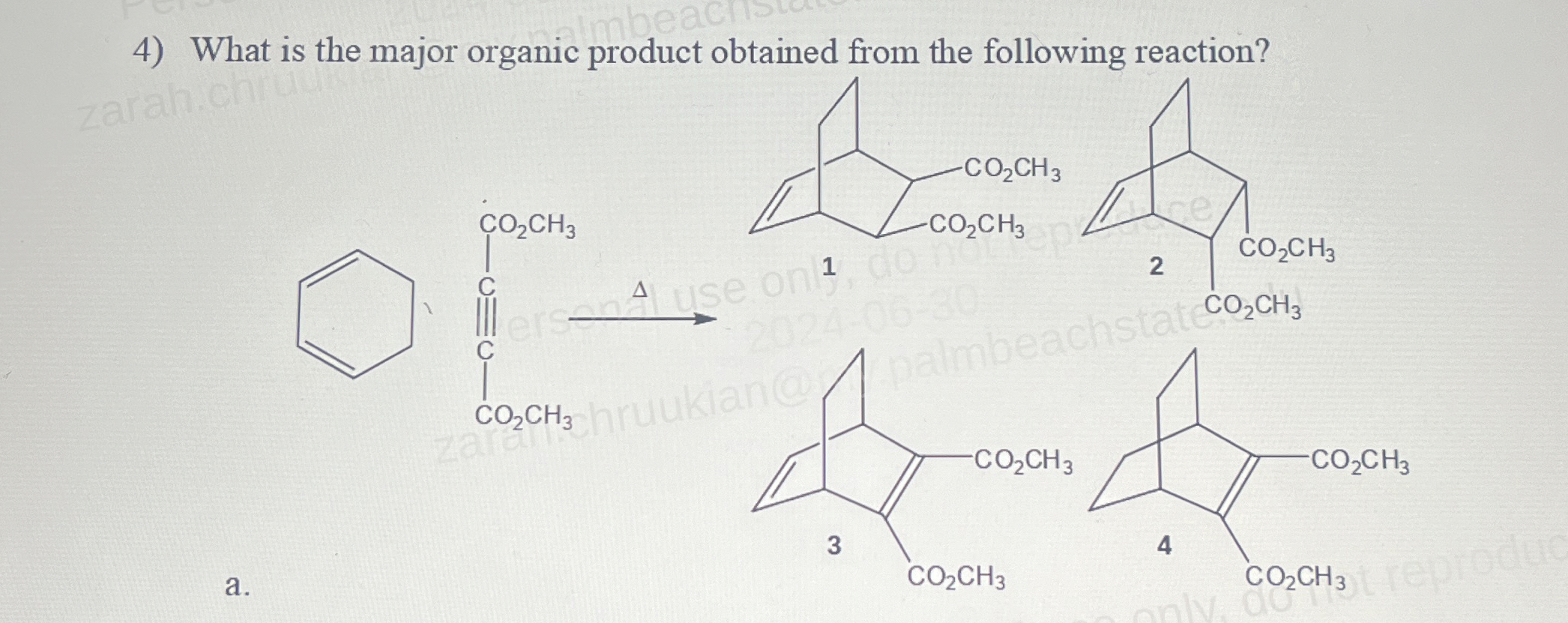 Solved What is the major organic product obtained from the | Chegg.com