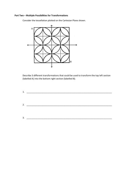 Solved Part Two - Multiple Possibilities for Transformations | Chegg.com