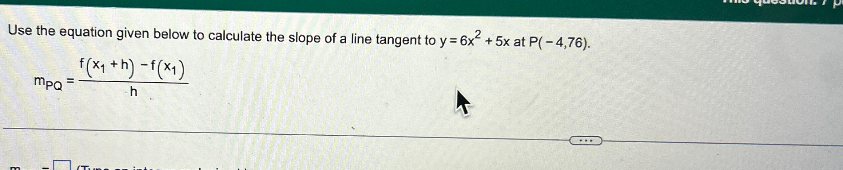 Use the equation given below to calculate the slope | Chegg.com