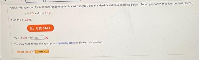 Solved Answer the question for a normal random variable x | Chegg.com
