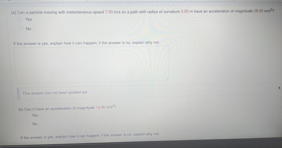 Solved (a) Can a particle moving with instantaneous speed | Chegg.com