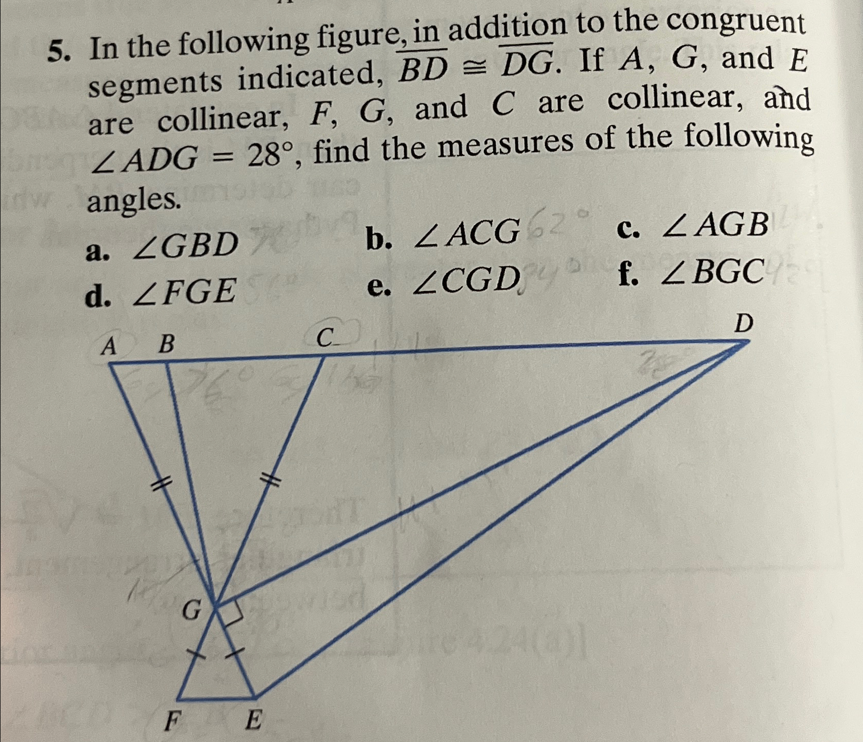 Solved In the following figure, in addition to the congruent | Chegg.com