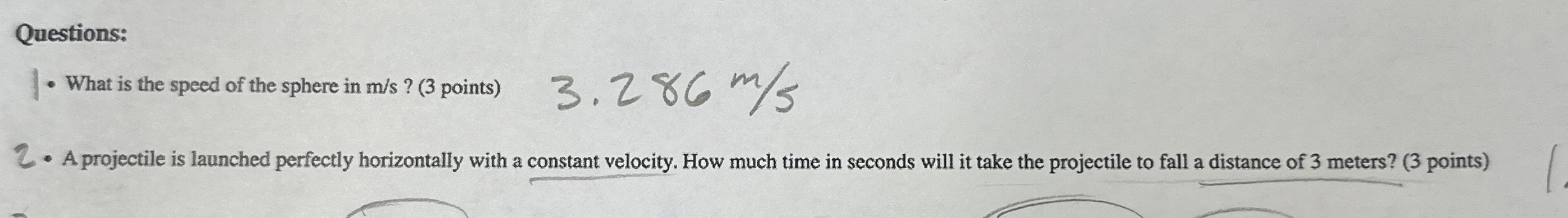 Questions:A projectile is launched perfectly | Chegg.com