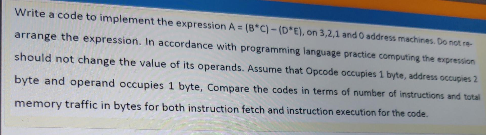 Solved Write A Code To Implement The Expression A 5585