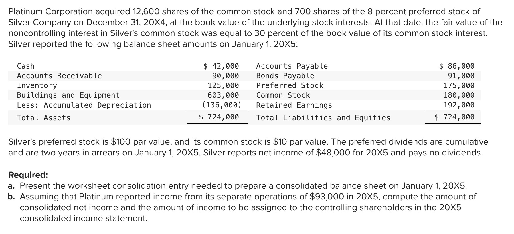 Solved Platinum Corporation acquired 12,600 ﻿shares of the | Chegg.com