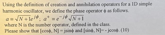 Solved Using the definition of creation and annihilation | Chegg.com