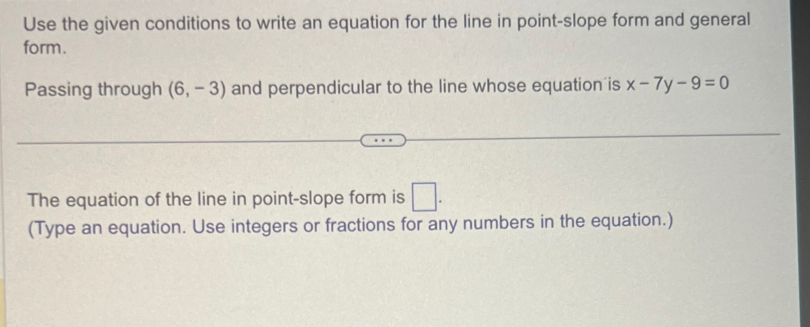 Solved Use the given conditions to write an equation for the | Chegg.com