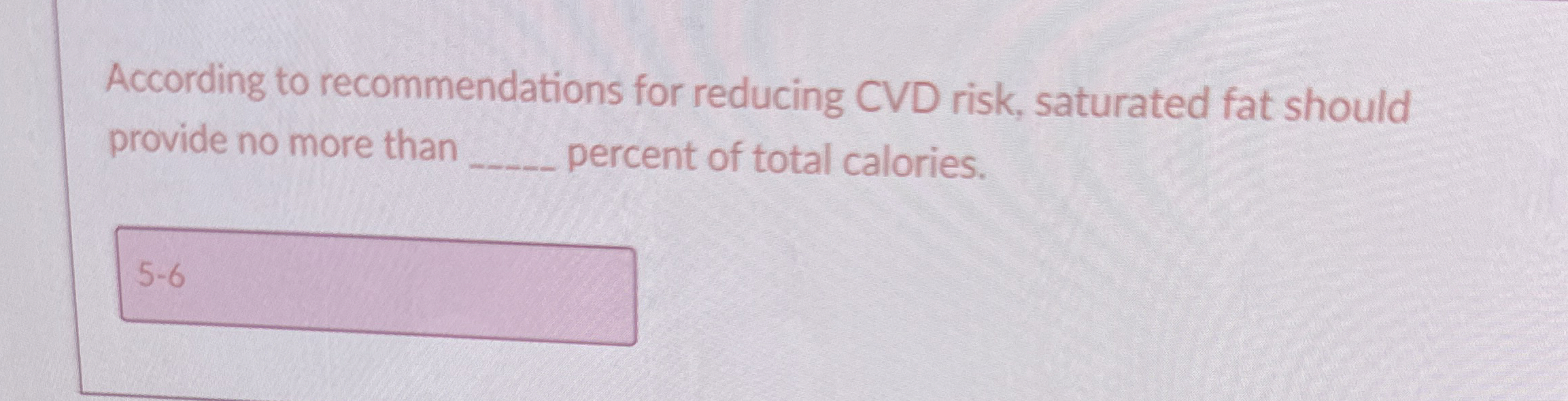 Solved According to recommendations for reducing CVD risk, | Chegg.com