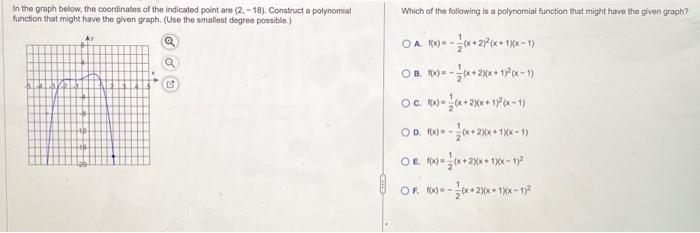 Solved In the graph below, the coordinales of the indicated | Chegg.com