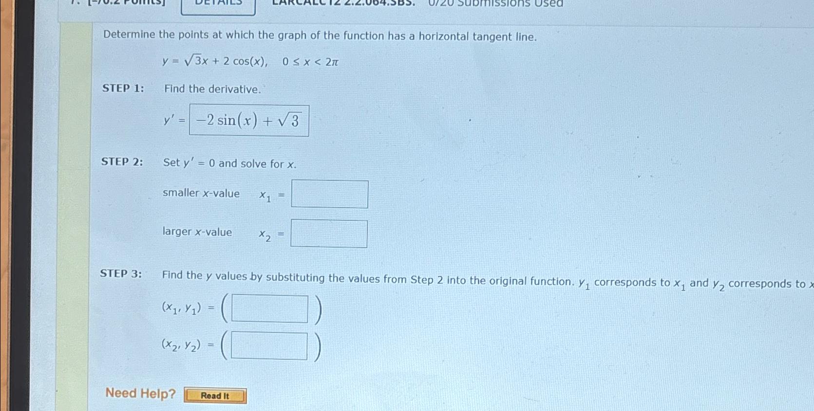 Solved Determine the points at which the graph of the | Chegg.com