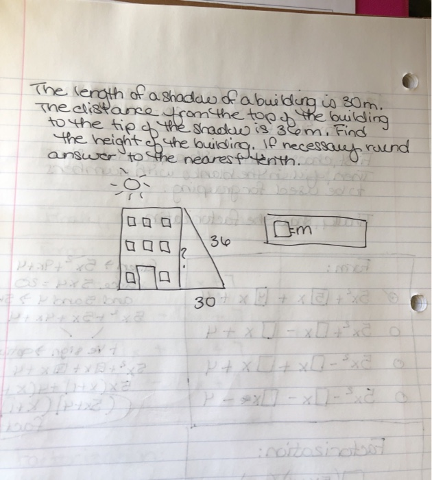 Solved The length of a shadow of a building is 30m. The | Chegg.com
