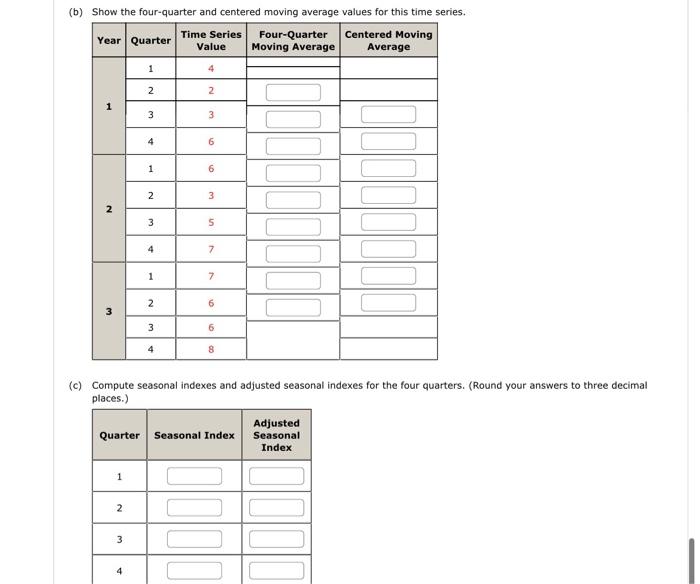 Solved Consider the following time series data. (a) | Chegg.com