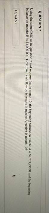 Solved QUESTION 6 Consider a sequential pay CMO that is | Chegg.com