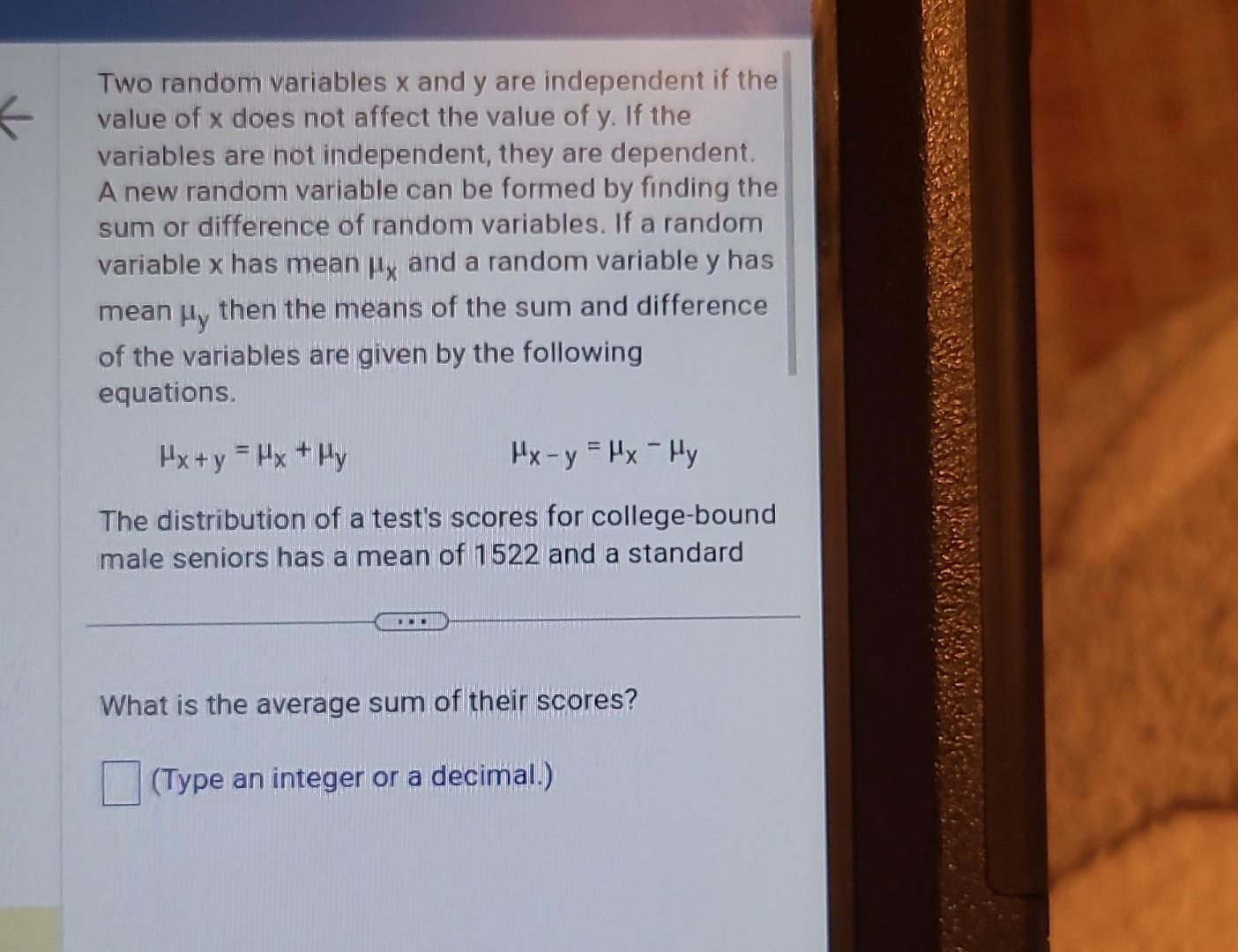 Solved Two random variables x and y are independent if the | Chegg.com