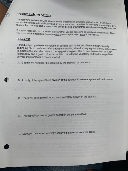 Solved Problem Solving Activity The following problem | Chegg.com