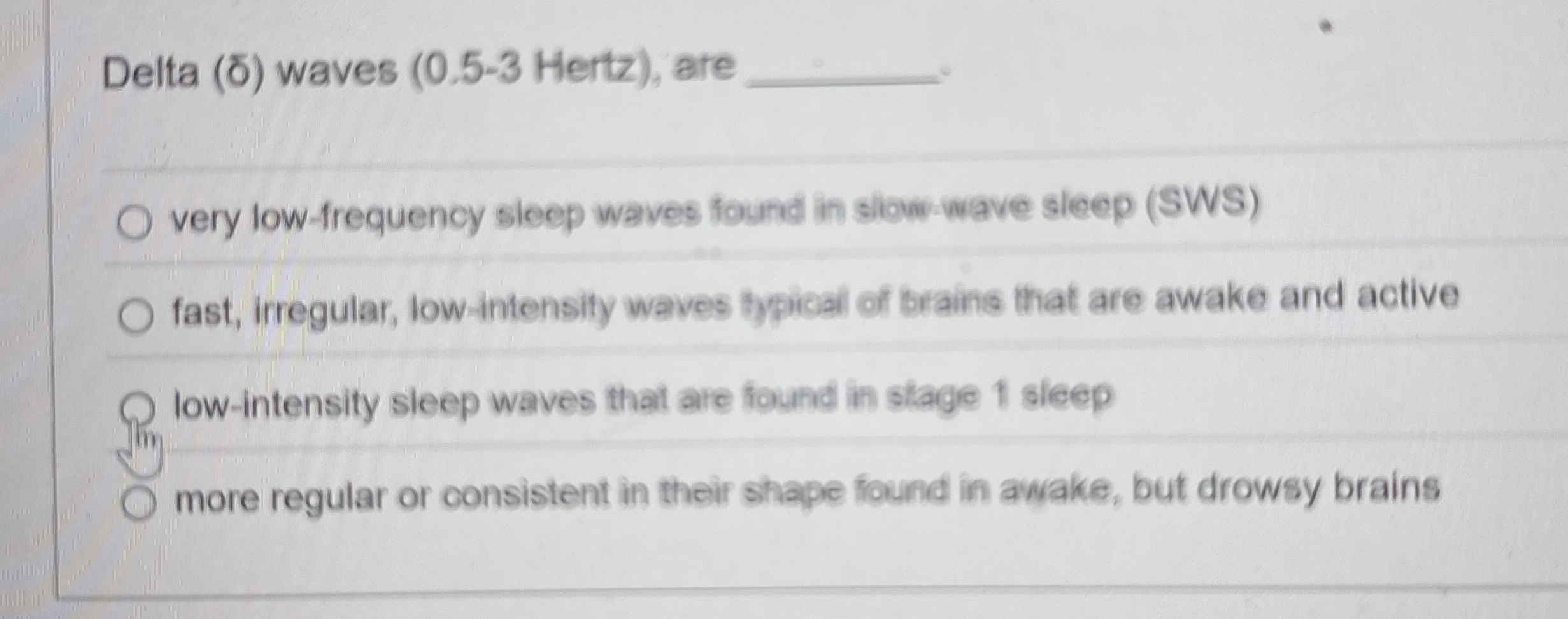 High Quality SOLUTION Delta (ठ) ﻿waves (0.5-3 ﻿Hertz), ﻿are ﻿very ...