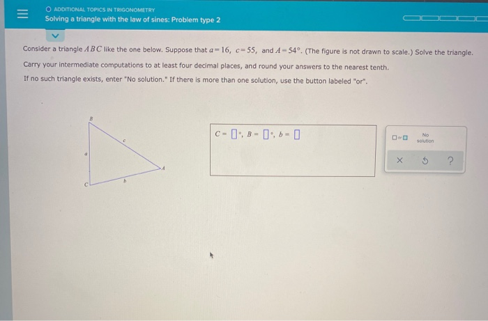 Solved O ADDITIONAL TOPICS IN TRIGONOMETRY Solving a | Chegg.com