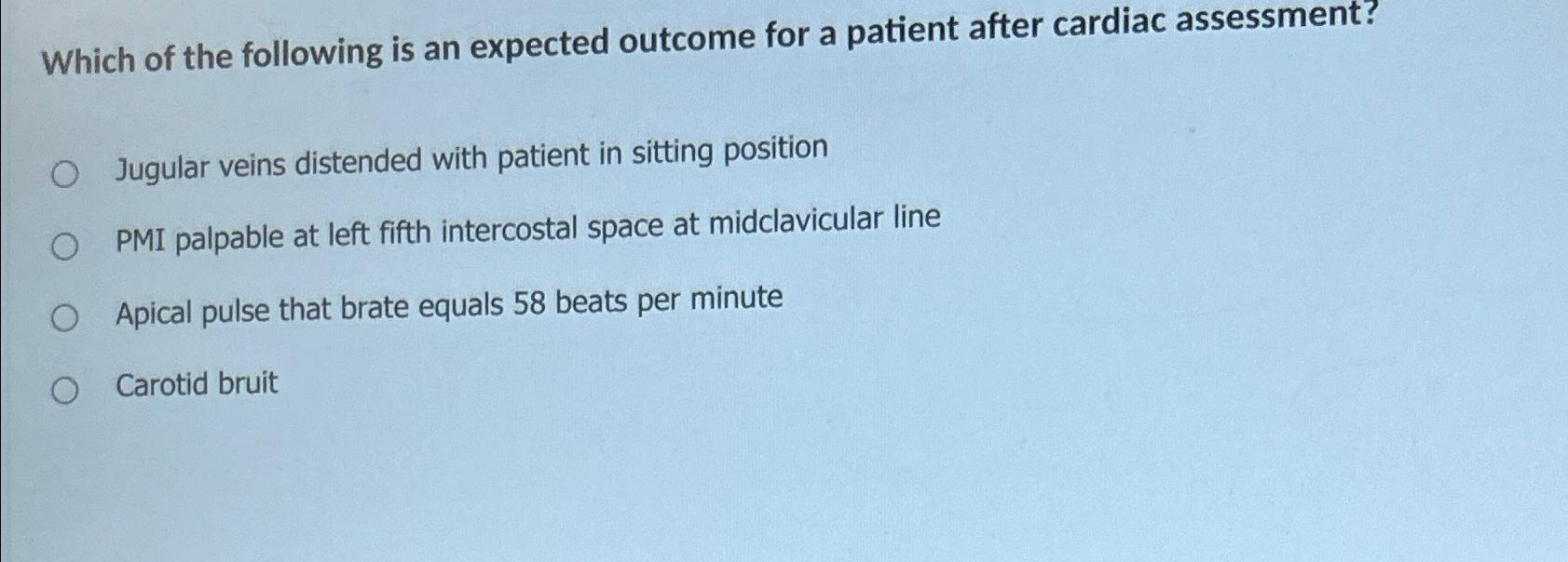 Solved Which of the following is an expected outcome for a | Chegg.com