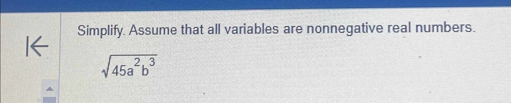 Solved Simplify. Assume that all variables are nonnegative | Chegg.com