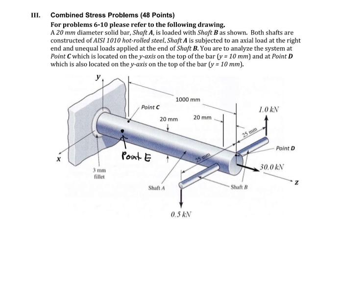 Solved Combined Stress Problems (48 Points) For problems | Chegg.com