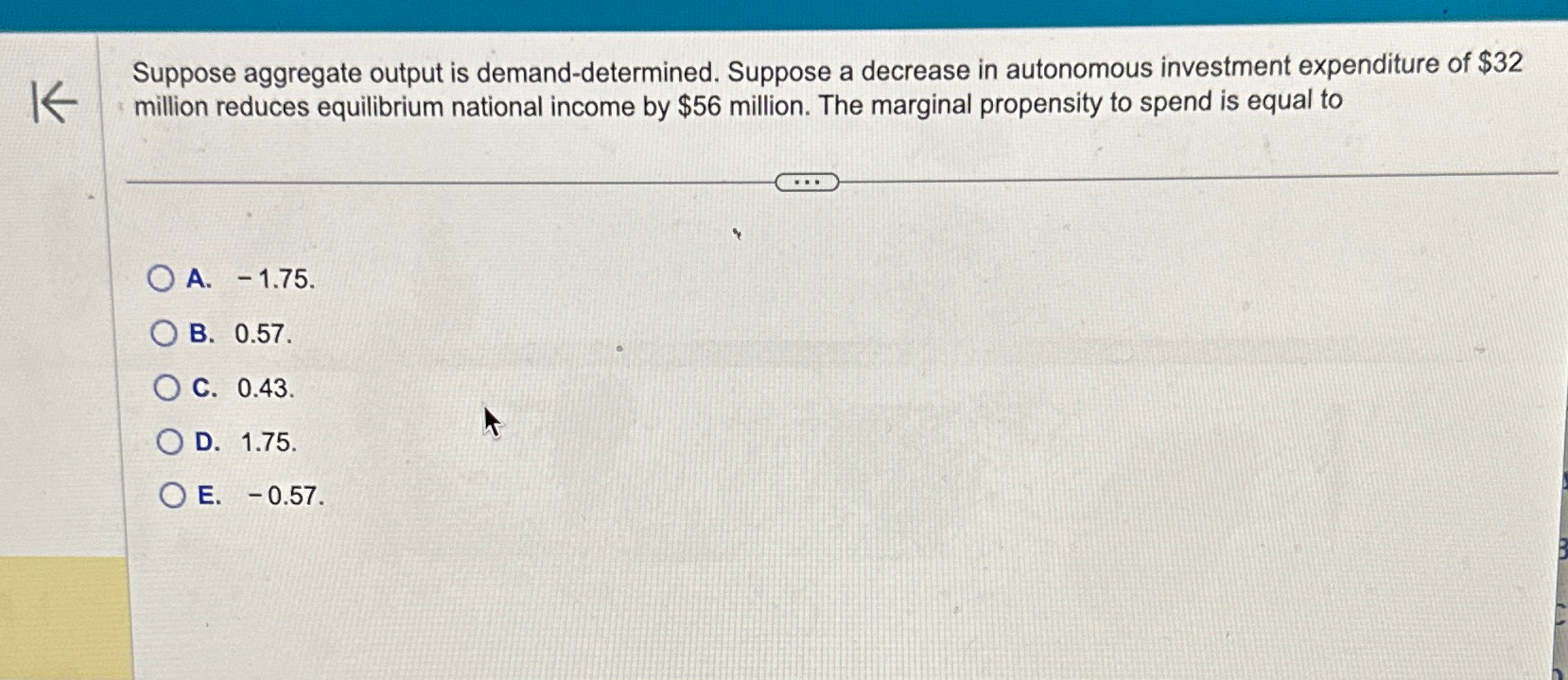 Solved Suppose aggregate output is demand-determined. | Chegg.com