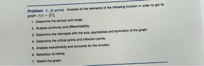 Solved Problem 1. [5 points] Analyse all the elements of the | Chegg.com