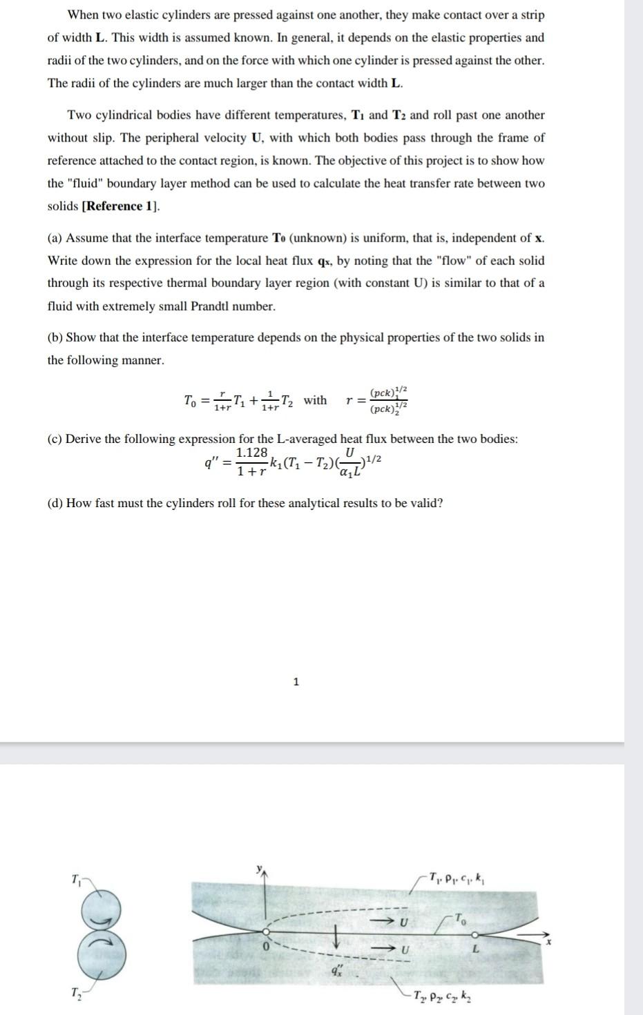 Solved When two elastic cylinders are pressed against one | Chegg.com