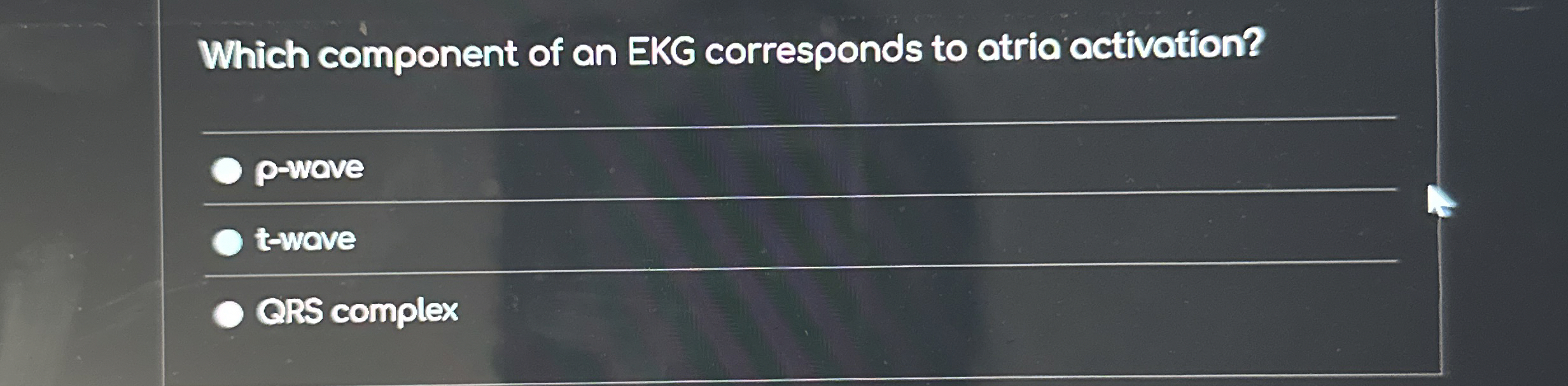Solved Which component of an EKG corresponds to atria | Chegg.com