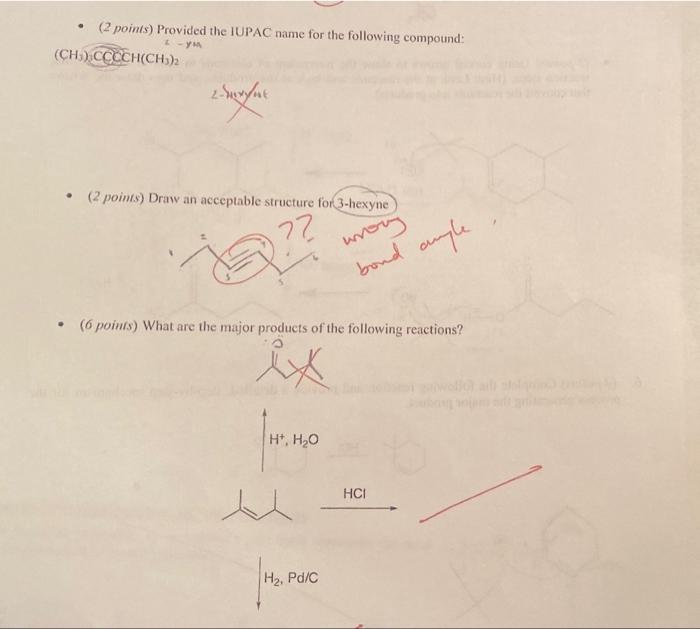 Solved Provide the IUPAC name for the following compound: | Chegg.com