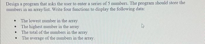 Solved Design a python program that asks the user to enter a | Chegg.com