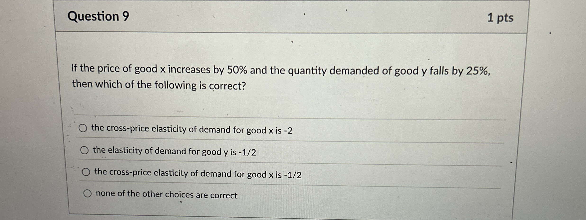 Solved Question 91 ﻿ptsIf the price of good x ﻿increases by | Chegg.com
