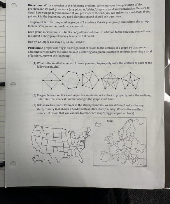 Solved Directions: Write a solution to the following | Chegg.com