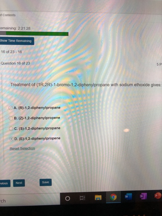 Solved of Contents Cemaining: 2:21:28 Show Time Remaining 16 | Chegg.com
