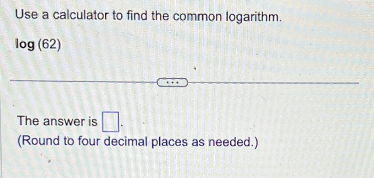 Solved Use a calculator to find the common | Chegg.com
